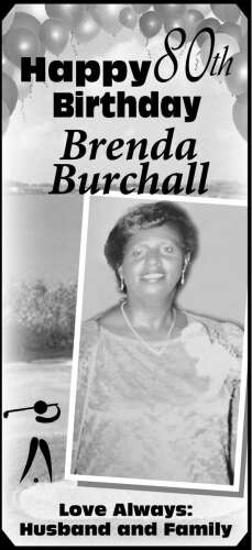 Happy 80th Birthday Brenda Burchall - The Royal Gazette | Bermuda News ...