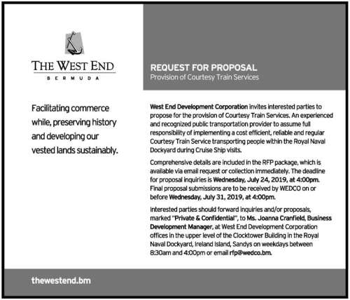 RFP-TRAIN SERVICES - The Royal Gazette | Bermuda News, Business, Sports ...