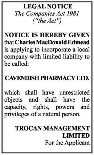 Cavendish Pharmacy Ltd. - The Royal Gazette | Bermuda News, Business ...