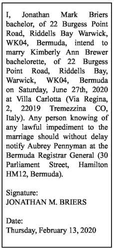 Jonathan Mark Briers - The Royal Gazette | Bermuda News, Business ...