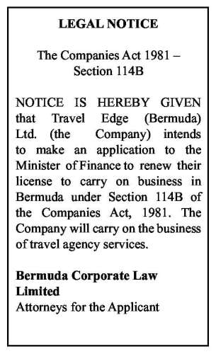 Travel Edge (Bermuda) Ltd. - The Royal Gazette | Bermuda News, Business ...
