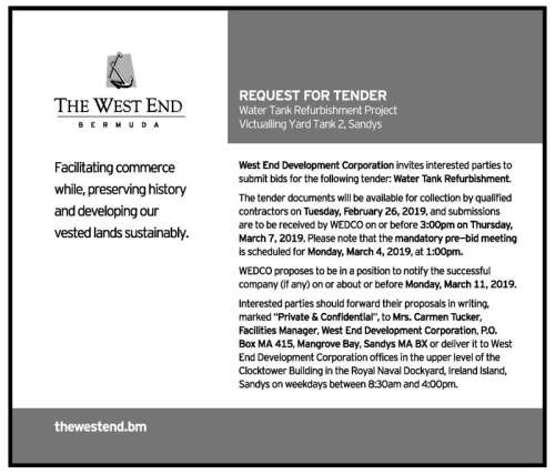 Water Tank Refurbishment Project - The Royal Gazette | Bermuda News ...