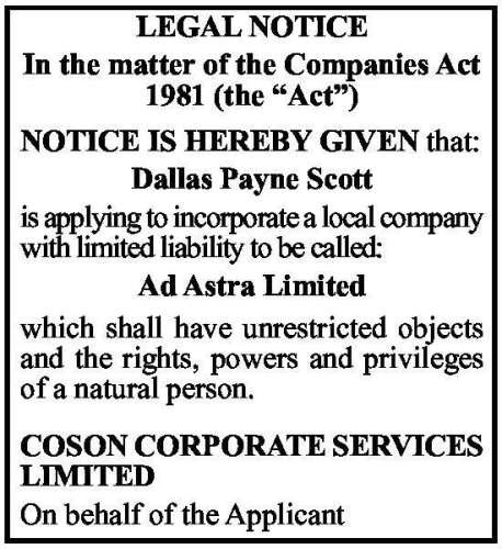 Ad Astra Limited - The Royal Gazette | Bermuda News, Business, Sports ...