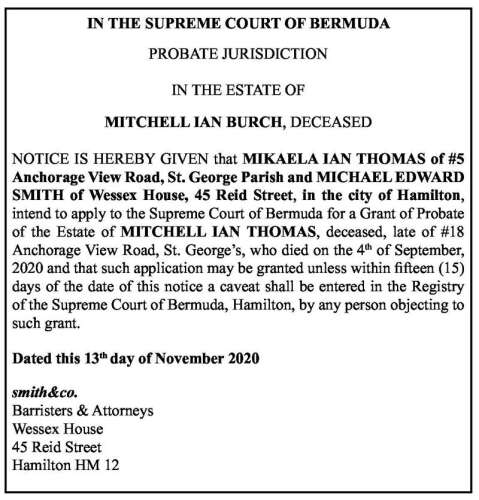 Mitchell Ian Burch - The Royal Gazette | Bermuda News, Business, Sports ...