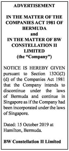 BW Constellation II Limited - The Royal Gazette | Bermuda News ...