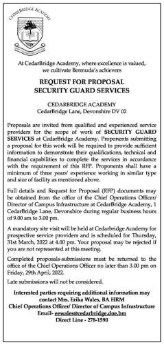 SECURITY GUARD SERVICES - The Royal Gazette | Bermuda News, Business ...