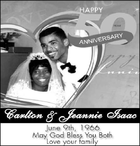 Happy 50th Anniversary Carlton and Jeannie Isaac - The Royal Gazette ...