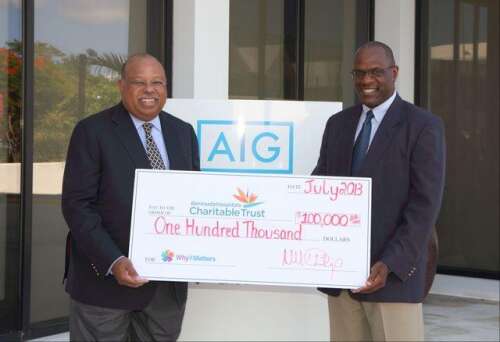 AIG boosts hospital fund by $100,000 - The Royal Gazette | Bermuda News ...