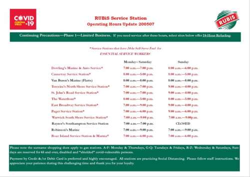 Rubis opening hours - The Royal Gazette | Bermuda News, Business ...