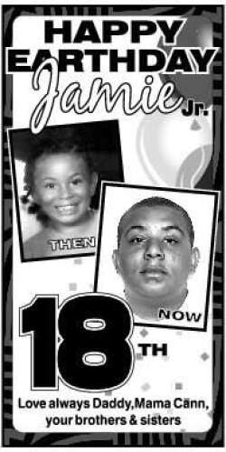 HAPPY 18TH BIRTHDAY JAMIE JR. - The Royal Gazette | Bermuda News ...