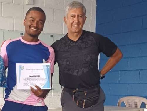 Steve Bean and son Evan Heyliger secure level 2 tennis coaching badge ...