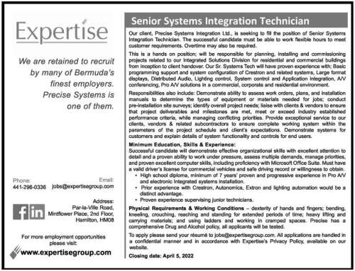 Senior Systems Integration Technician - The Royal Gazette | Bermuda ...