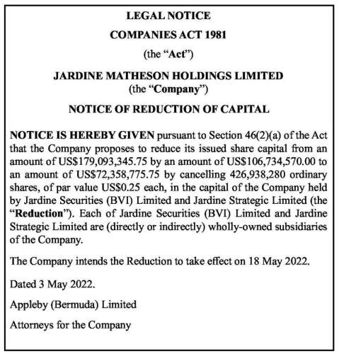 JARDINE MATHESON HOLDINGS LIMITED - The Royal Gazette | Bermuda News ...