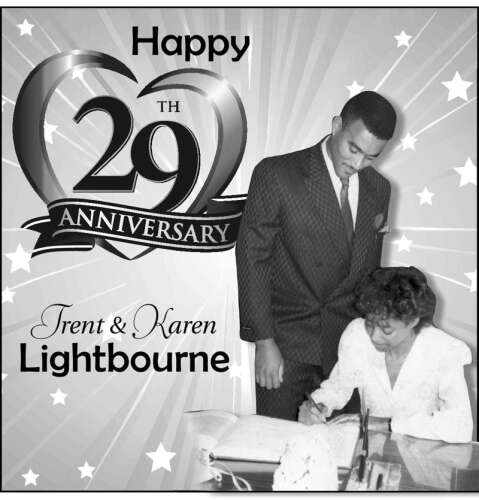 Happy 29th Anniversary Mr. & Mrs. Lightbourne - The Royal Gazette ...