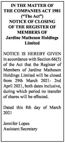 Jardine Matheson Holdings Limited - The Royal Gazette | Bermuda News ...