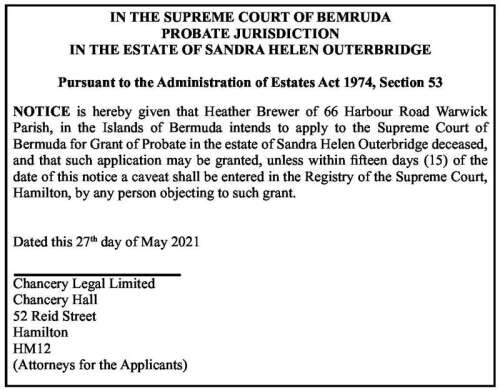 Notice of Objection- PROBATE JURISDICTION IN THE ESTATE OF SANDRA HELEN ...