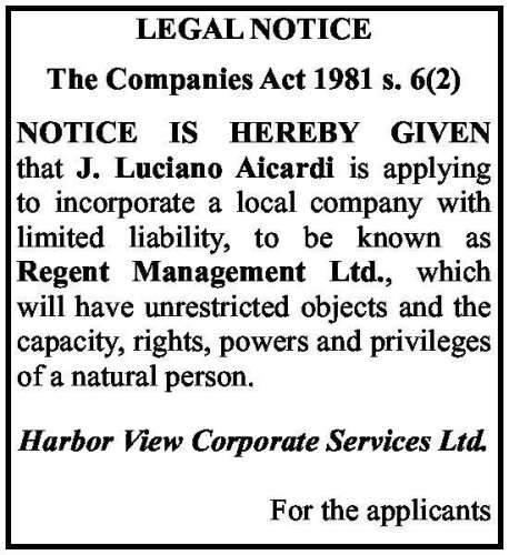 Regent Management Ltd. - The Royal Gazette | Bermuda News, Business ...