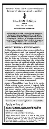 ASSISTANT TECHNICAL EVENTS MANAGER - The Royal Gazette | Bermuda News ...