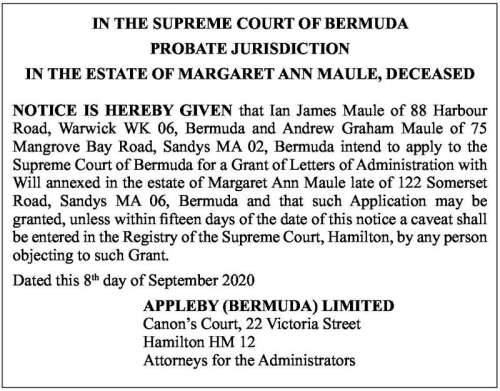 In the Estate of Margaret Ann Maule - Grant of Letters of ...