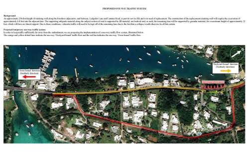 New traffic layout at West End for Scaur Hill works - The Royal Gazette ...