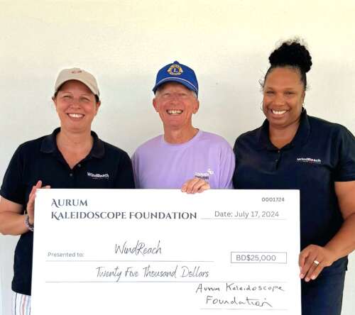 WindReach gets $25,000 donation for its programmes - The Royal Gazette ...