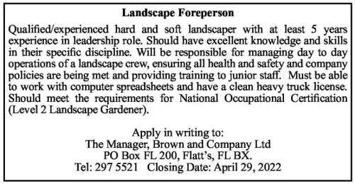 Landscape Foreperson - The Royal Gazette | Bermuda News, Business ...