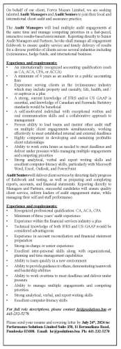 Audit Managers and Audit Seniors - The Royal Gazette | Bermuda News ...