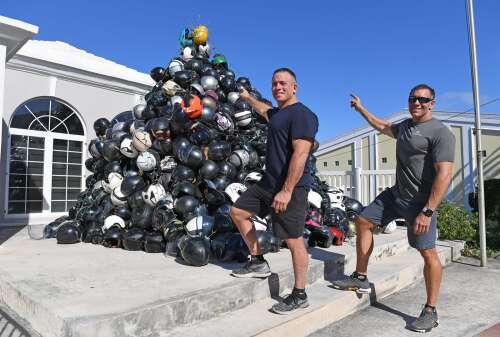 Christmas tree of helmets highlights need for safety - The Royal ...
