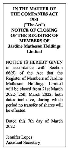 Jardine Matheson Holdings Limited - The Royal Gazette | Bermuda News ...
