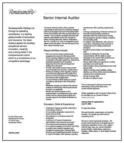 Senior Internal Auditor - The Royal Gazette | Bermuda News, Business ...