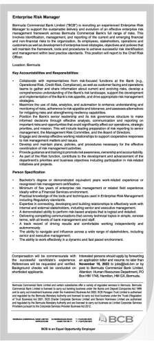 Enterprise Risk Manager - The Royal Gazette | Bermuda News, Business ...