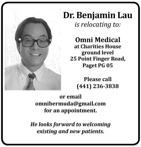 Dr. Benjamin Lau relocating - The Royal Gazette | Bermuda News ...