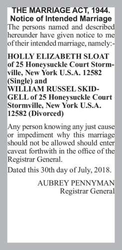 HOLLY ELIZABETH SLOAT of 25 Honeysuckle Court Stormville, New York U.S ...