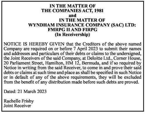 WYNDHAM INSURANCE COMPANY (SAC) LTD: FMRPG II AND FIRPG - The Royal ...