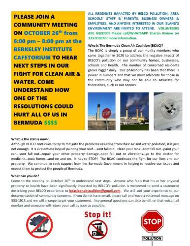 People affected by Belco pollution invited to meeting - The Royal ...