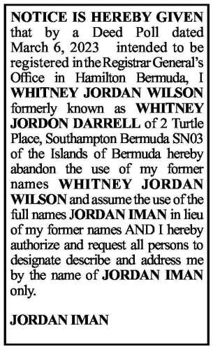 WHITNEY JORDAN WILSON - The Royal Gazette | Bermuda News, Business ...