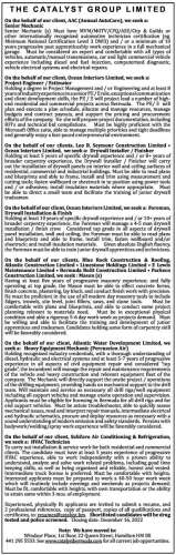 Senior Mechanic, Project Engineer / Estimator, Drywall Installer ...