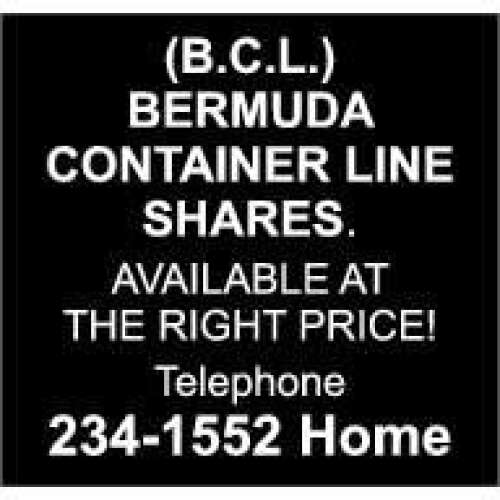 BERMUDA CONTAINER LINE SHARES FOR SALE - The Royal Gazette | Bermuda ...