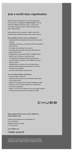 Contract & Claims Analyst (Chubb Tempest Re) - The Royal Gazette ...