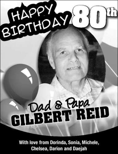 Happy 80th Birthday Gilbert Reid - The Royal Gazette | Bermuda News ...
