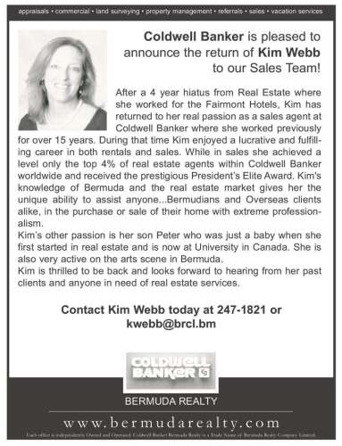 Kim Webb New Agent - The Royal Gazette | Bermuda News, Business, Sports ...