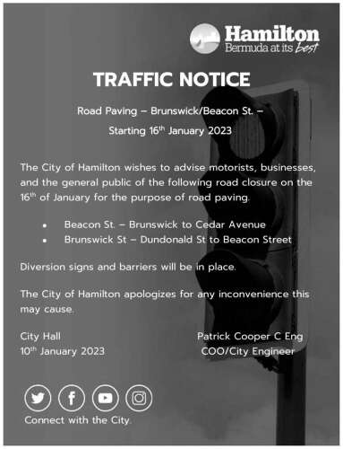 Road Paving â€“ Brunswick/Beacon St. - The Royal Gazette | Bermuda News ...