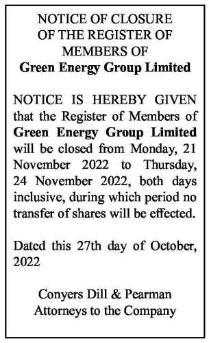 Green Energy Group Limited - The Royal Gazette | Bermuda News, Business ...