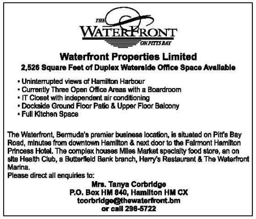 2,526 SQUARE FEET OFFICE SPACE - The Royal Gazette | Bermuda News ...