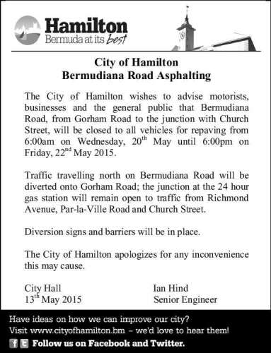 Bermudiana Road Paving - The Royal Gazette | Bermuda News, Business ...