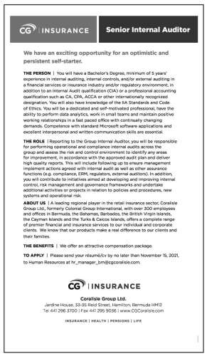 Senior Internal Auditor - The Royal Gazette | Bermuda News, Business ...