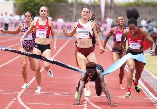 Tara Davis-Woodhall earns perfect birthday present at Bermuda Grand ...