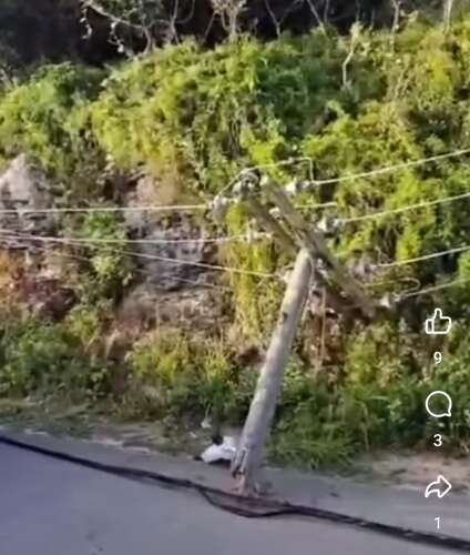 Downed utility pole cuts power to more than 100 customers - The Royal ...