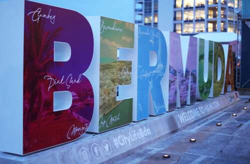 City works to enhance site around Bermuda sign - The Royal Gazette ...