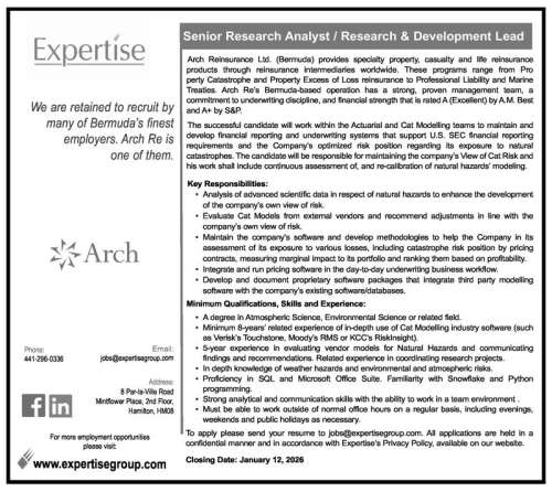 Senior Research Analyst_ R&D Lead - The Royal Gazette | Bermuda News ...